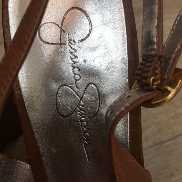 Jessica Simpson | Shoes | Jessica Simpson Leather Slingback Platform ...
